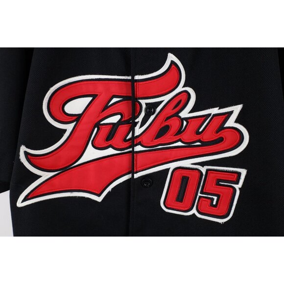 FUBU | Shirts | Vintage 9s Y2k Fubu Mens Large Spell Out Script Baggy Baseball Jersey Shirt ...